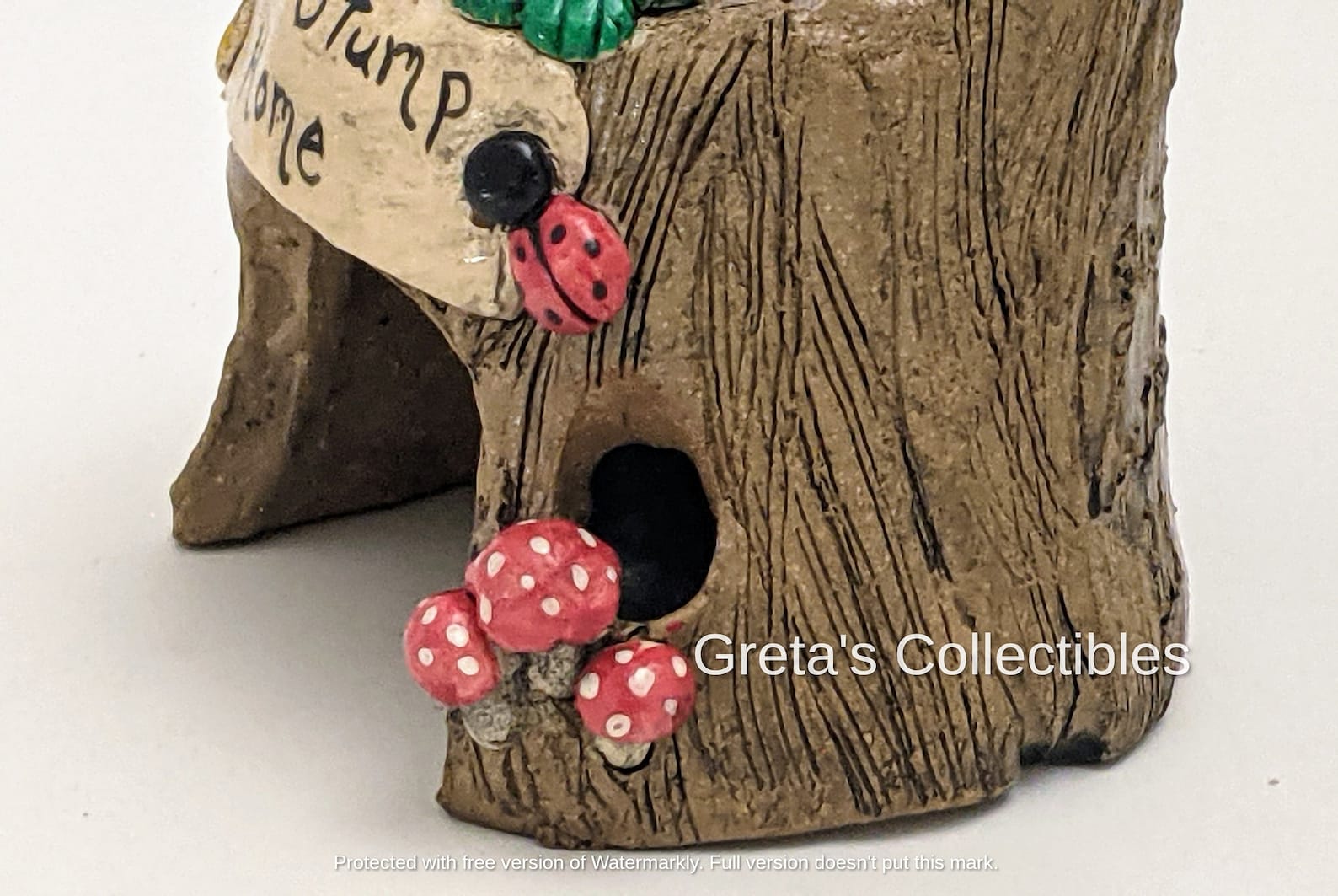 Toad House OOAK Tree Stump Home Garden Art Fairy Garden | Etsy