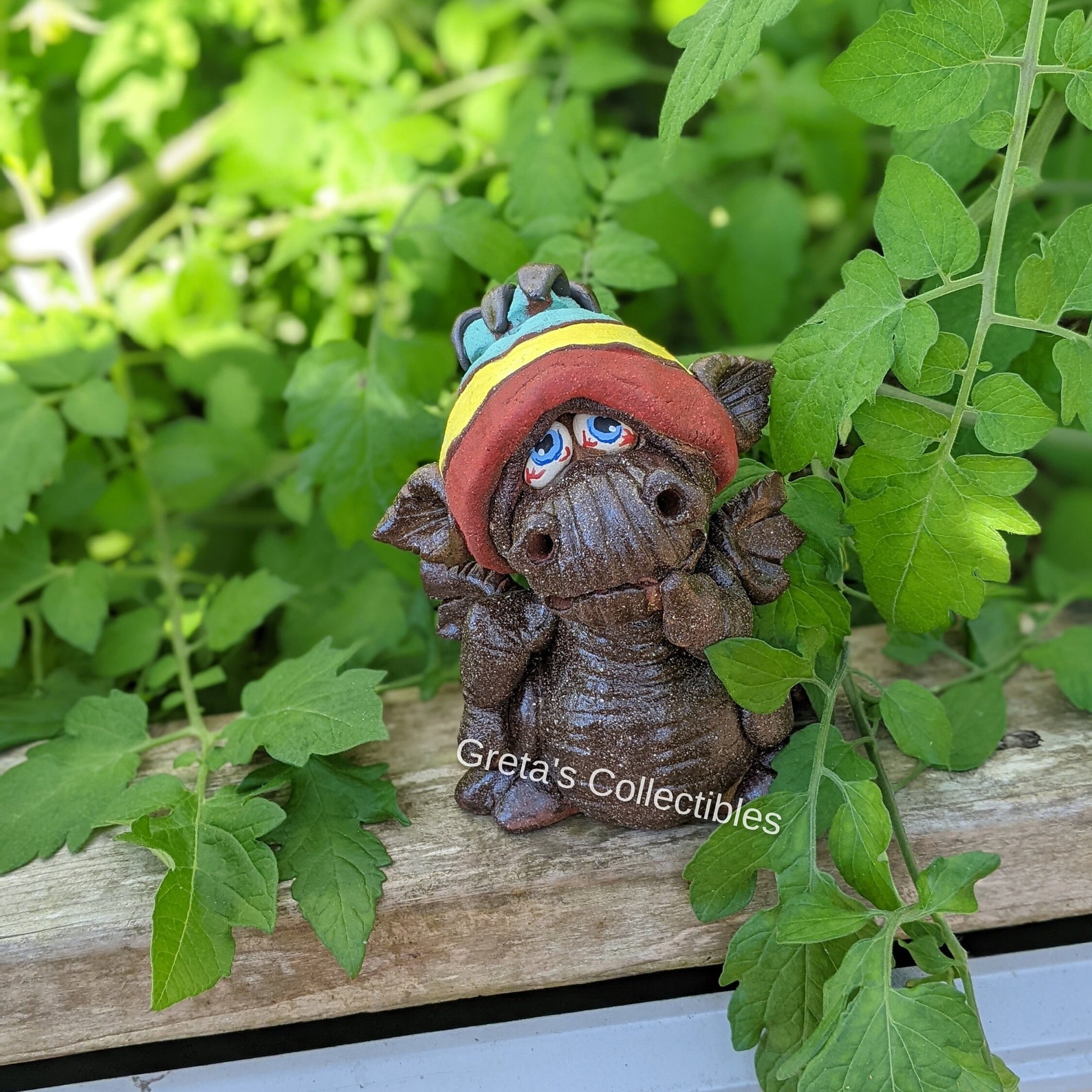 Rasta Dragon OOAK Stoneware Highfired Cold Glazed - Etsy