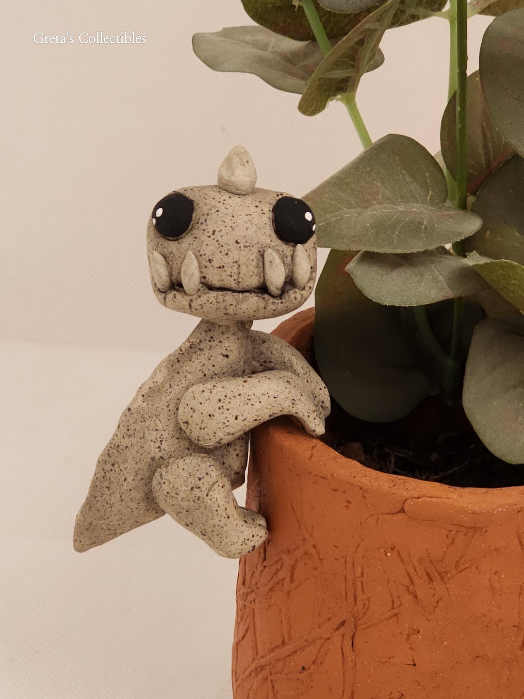 Whimsical Monster Pot Hugger, Ceramic Monster, Garden Art, Cute Monster ...