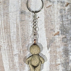 Voodoo Doll Keychain, OOAK, Ceramic Voodoo Doll, Handmade Pendent, Clay ...
