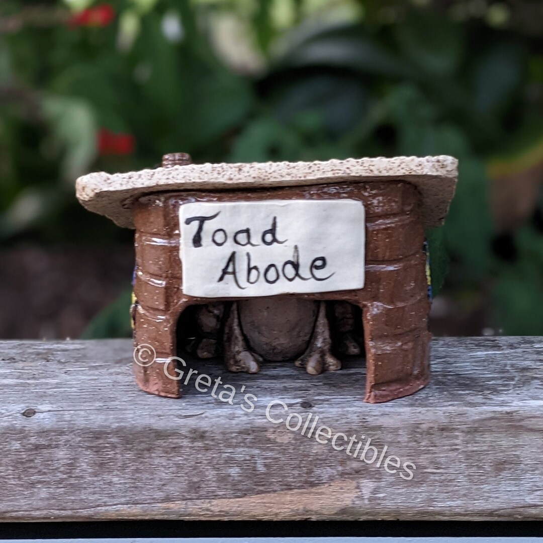 Toad House, OOAK, High Fired, Toad Home, Garden Art, Fairy Garden ...