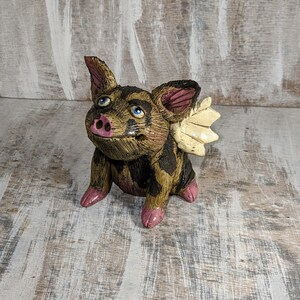 Flying Pig, Ceramic Pig, Incense Burner, Pig With Wings, OOAK, Farm Pig ...