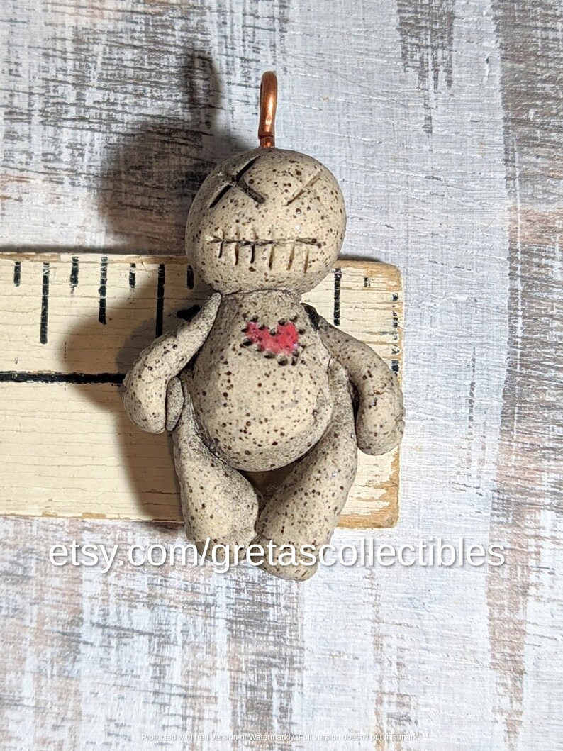 Voodoo Doll Keychain OOAK Ceramic Voodoo Doll Handmade | Etsy