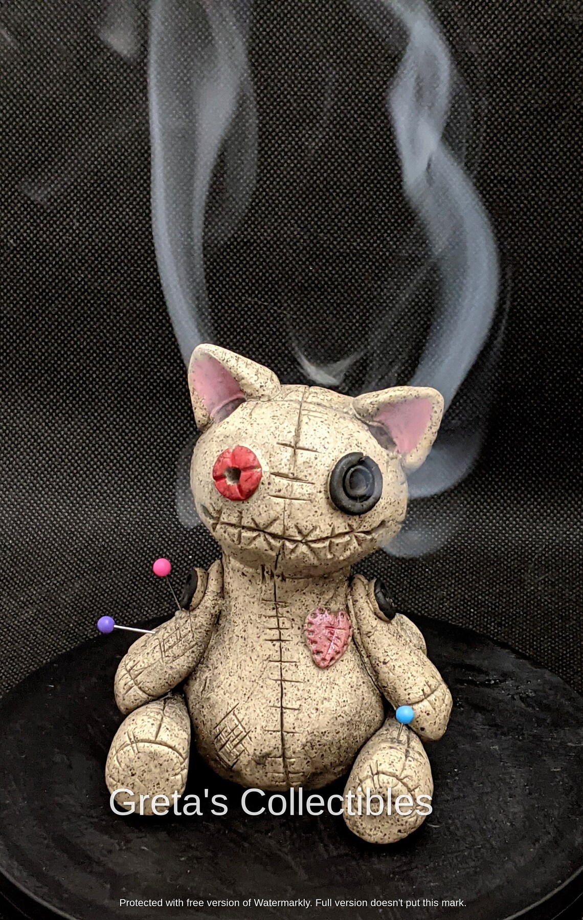Voodoo Cat Handmade Cat Smoking Voodoo Cat Incense Burner | Etsy