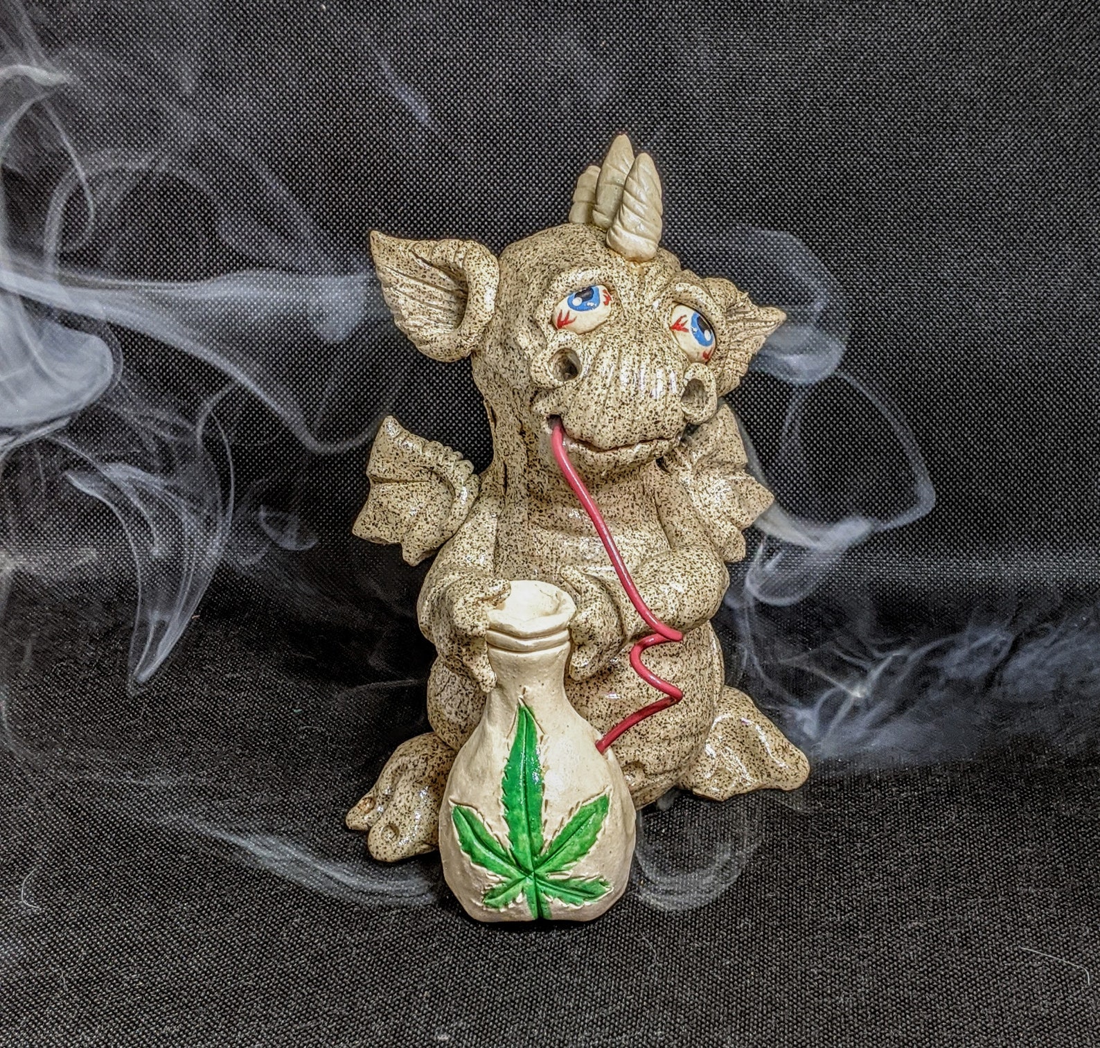 Stoner Dragon Cone Incense Burner Handmade From Clay Incense | Etsy