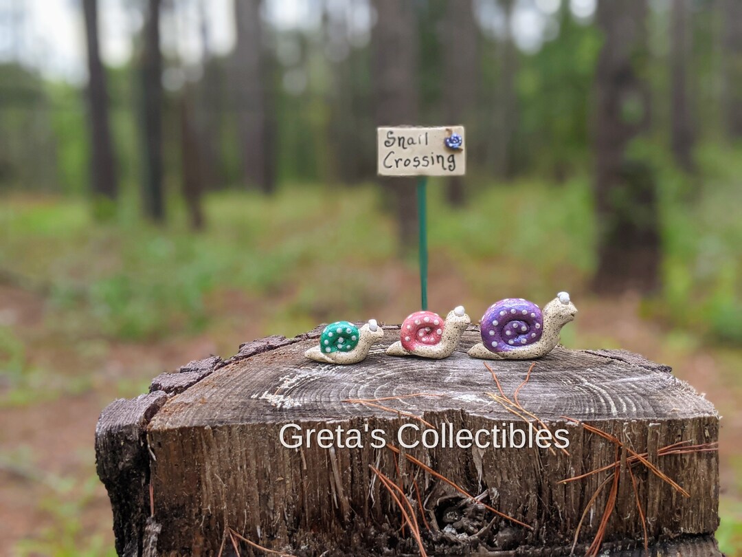 Snail Crossing, 3 Snails Plus Sign, Ceramic Snails, Handmade Snails ...