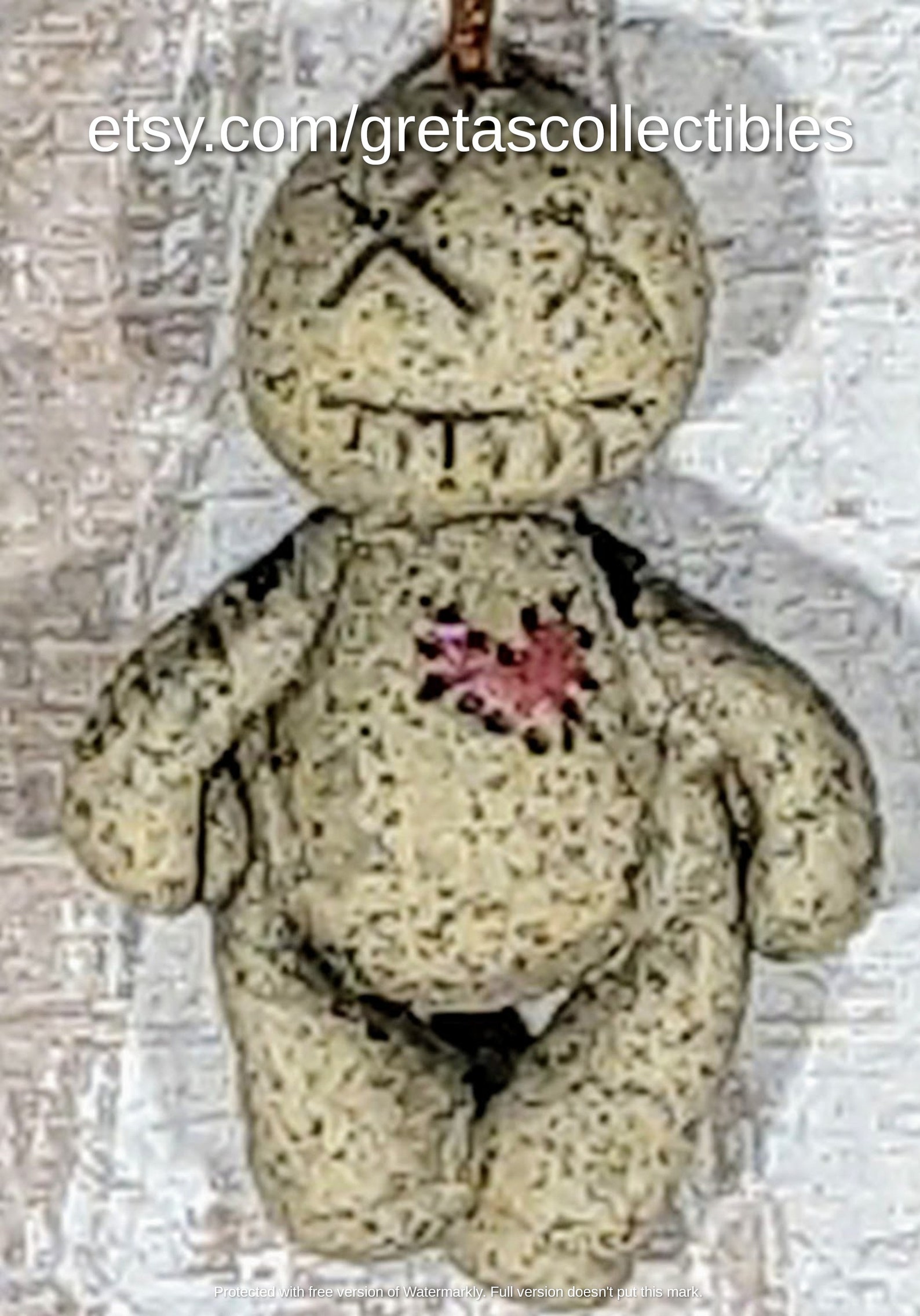 Voodoo Doll Keychain, OOAK, Ceramic Voodoo Doll, Handmade Pendent, Clay ...