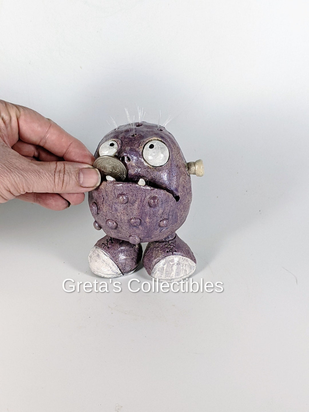 Bank, Monster Bank, Piggy Bank, Handmade Clay Bank, Incense Burner ...