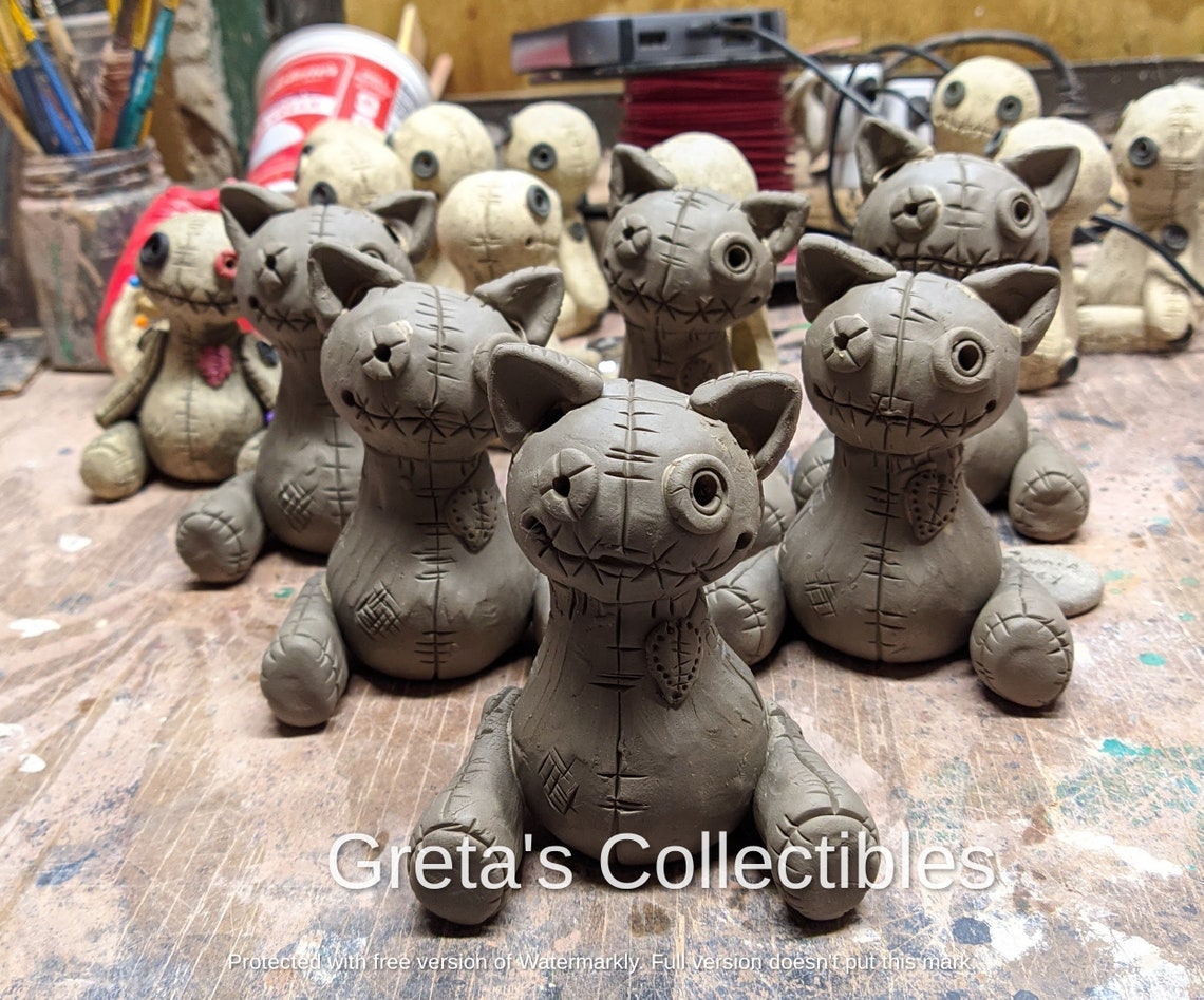 Voodoo Cat Handmade Cat Smoking Voodoo Cat Incense Burner | Etsy