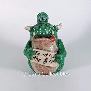 Bank, Monster Bank, Piggy Bank, Handmade Clay Bank, Incense Burner ...