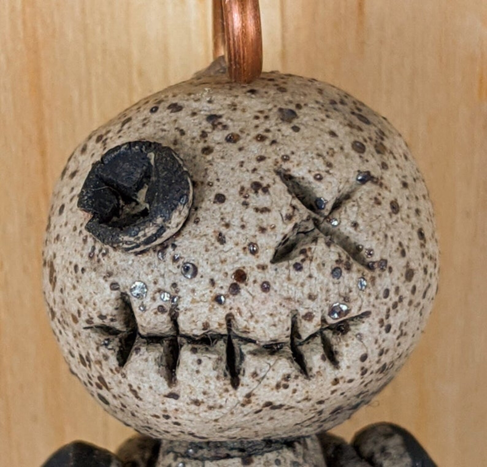 Voodoo Doll Necklace, Voodoo Doll Pendent, OOAK, Handmade Ceramic ...