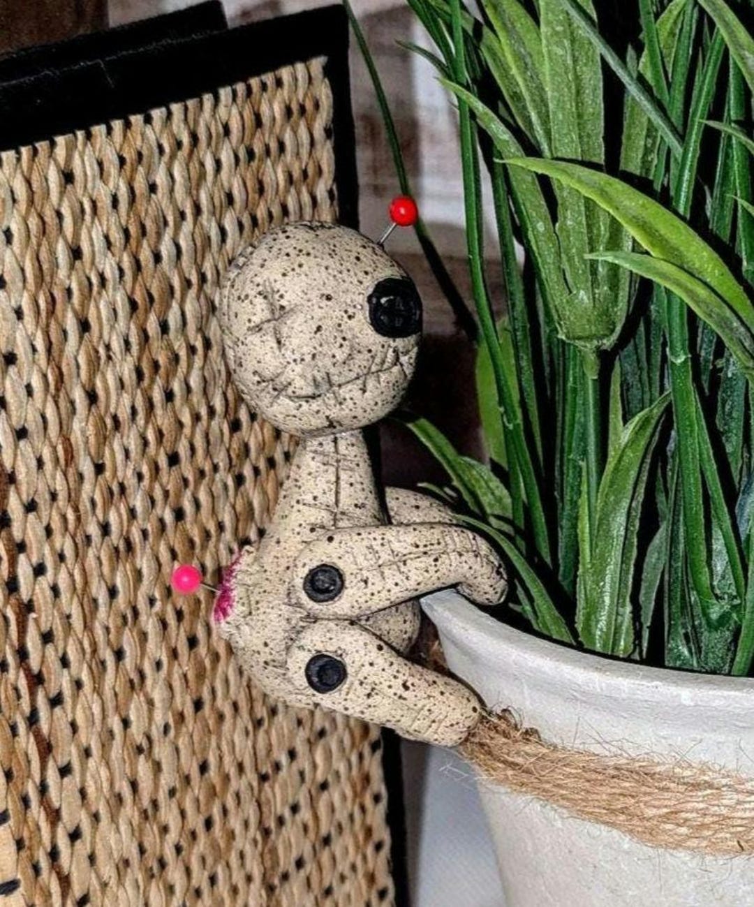 Whimsical Voodoo Doll Pot Hugger, Ceramic Voodoo Doll, Cute Voodoo Doll ...