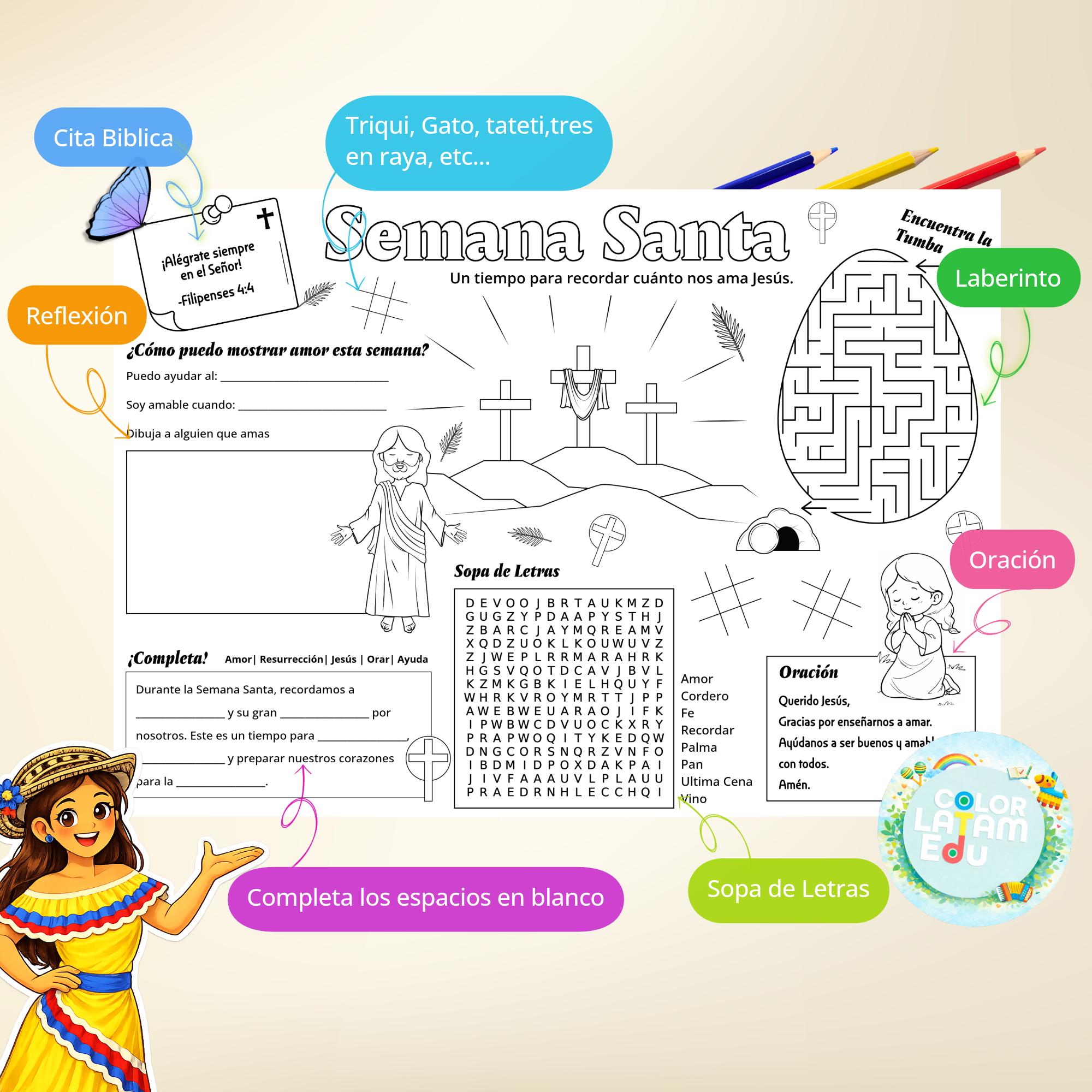 Spanish Holy Week Children's Activities | Christian Easter Spanish ...