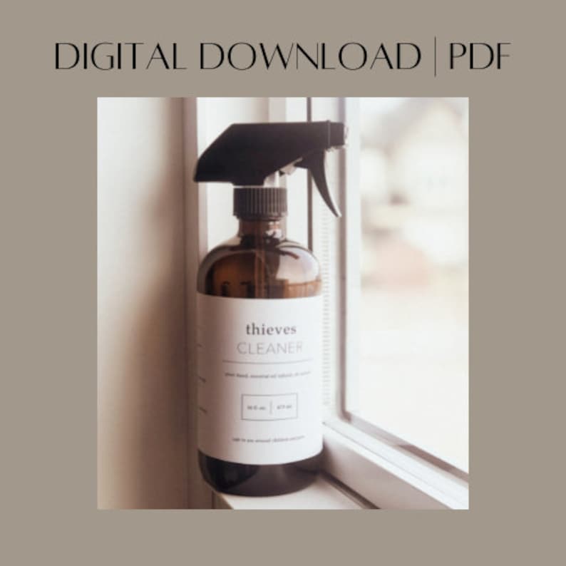 Printable Thieves Cleaner Label Digital Download - Etsy