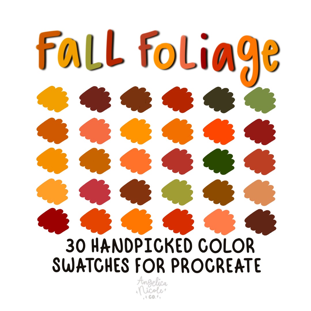 Fall Foliage Procreate Color Palette - Etsy UK