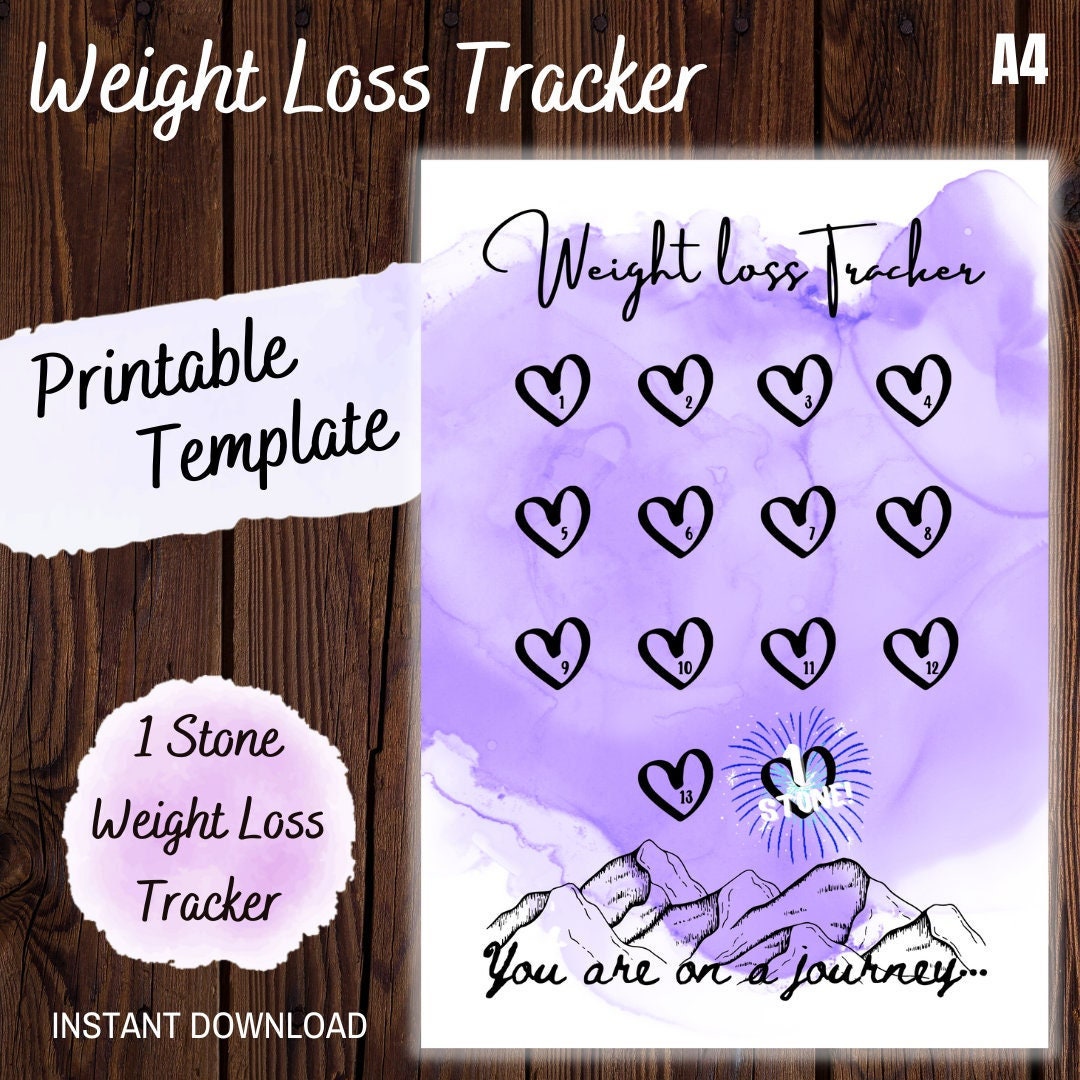 1 Stone Weight Loss Tracker Purple - Etsy
