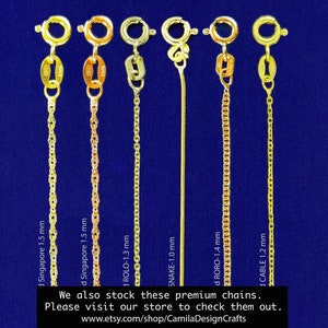 Gold Plated Necklace-14k Gold Vermei Chain Over Silver-italy Yellow ...