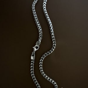 FRANCO Silver Chain Necklace-925 Sterling Silver Franco Chain-italy ...