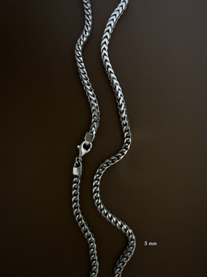 RH Silver FRANCO Chain Necklace-925 Sterling Silver Franco Chain-italy ...
