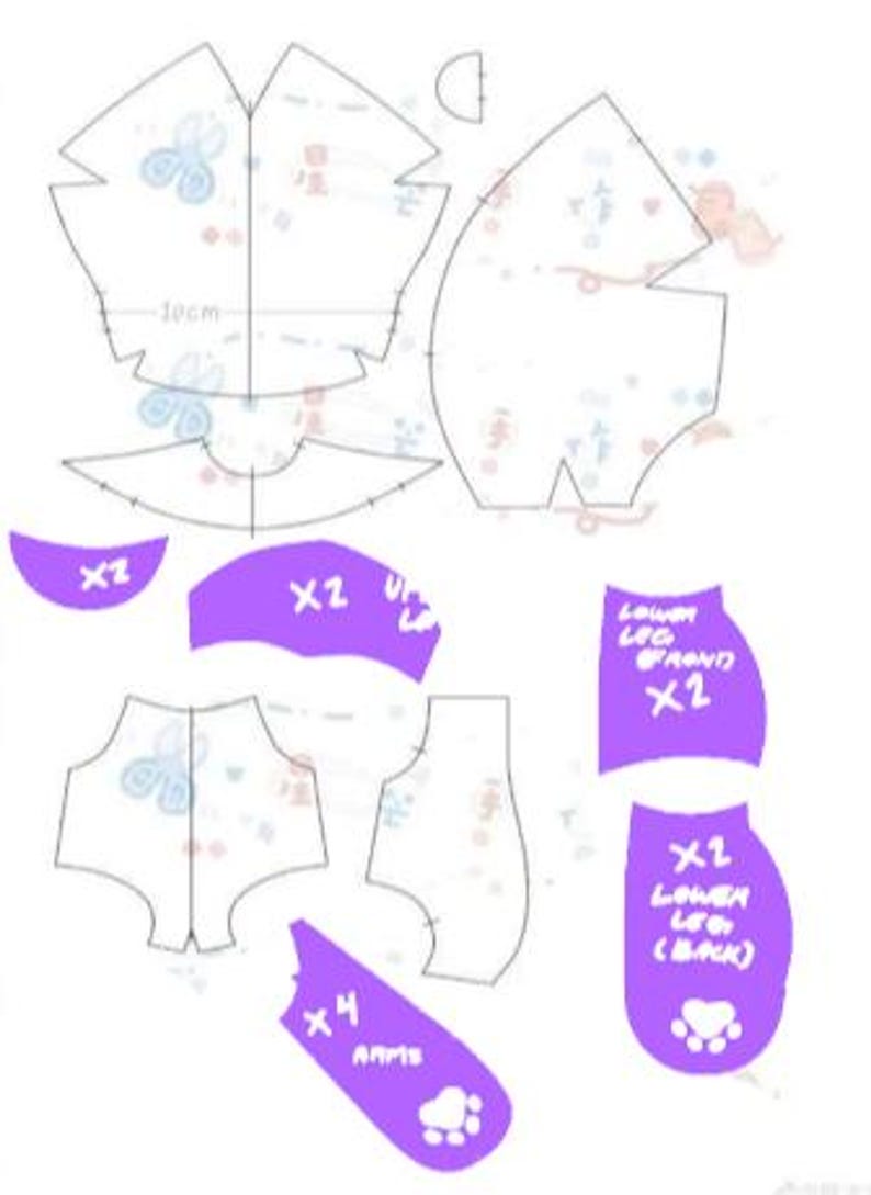 Very Complex Custom Plush Sewing Pattern – Advanced DIY Plushie Template, Detailed Digital ...