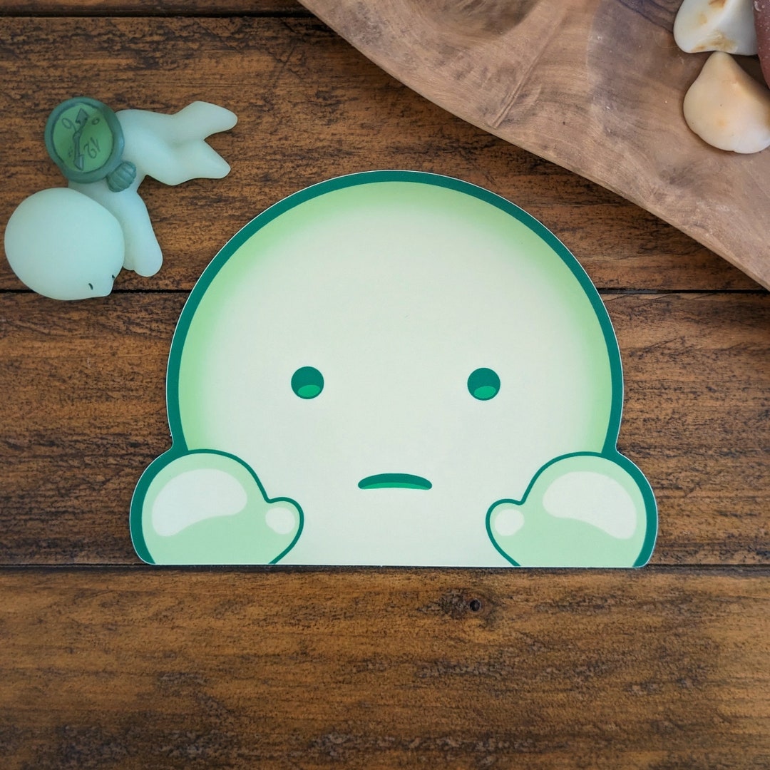 Cute Little Green Guy Peeker Sticker | 5" Peeker | Car Sticker ...