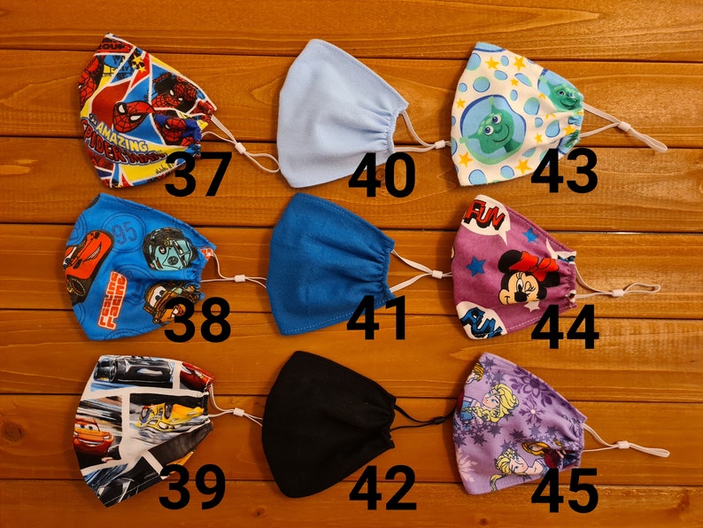 School Face Mask Kids & Adult Adjustable Masks HandMade in UK | Etsy