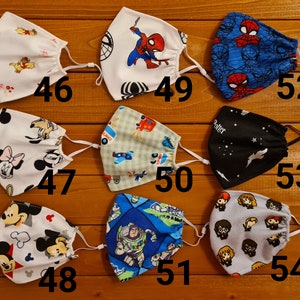 School Face Mask Kids & Adult Adjustable Masks Handmade in UK Soft ...