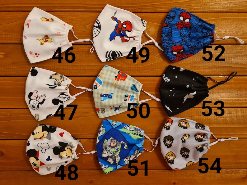 School Face Mask Kids & Adult Adjustable Masks HandMade in UK | Etsy