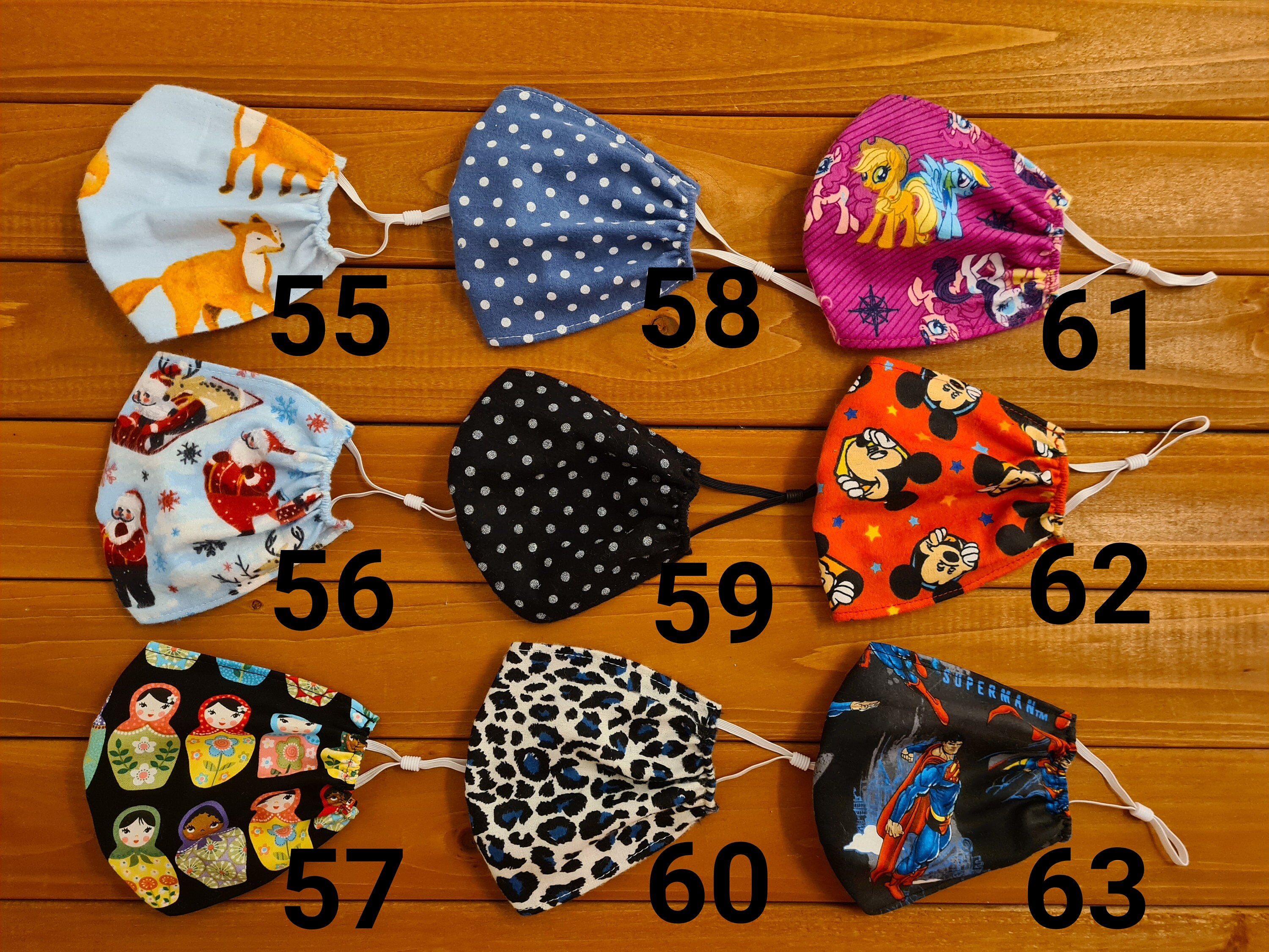 Face Mask Kids, Adult Sizes Handmade in UK Soft Cotton Face Covering ...