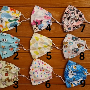 School Face Mask Kids & Adult Adjustable Masks Handmade in UK Soft ...