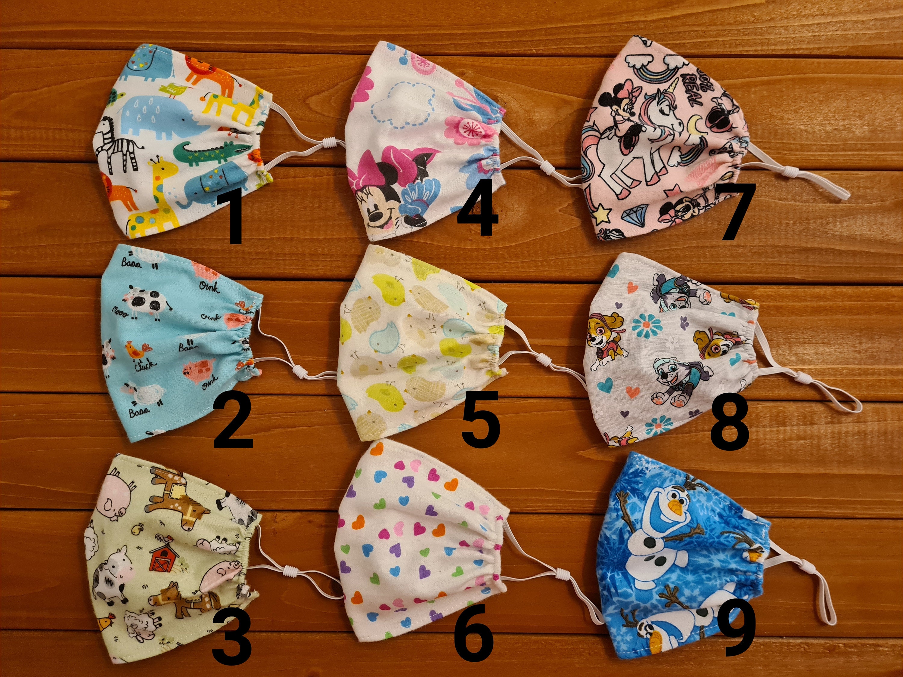 Face Mask Kids, Adult Sizes Handmade in UK Soft Cotton Face Covering ...