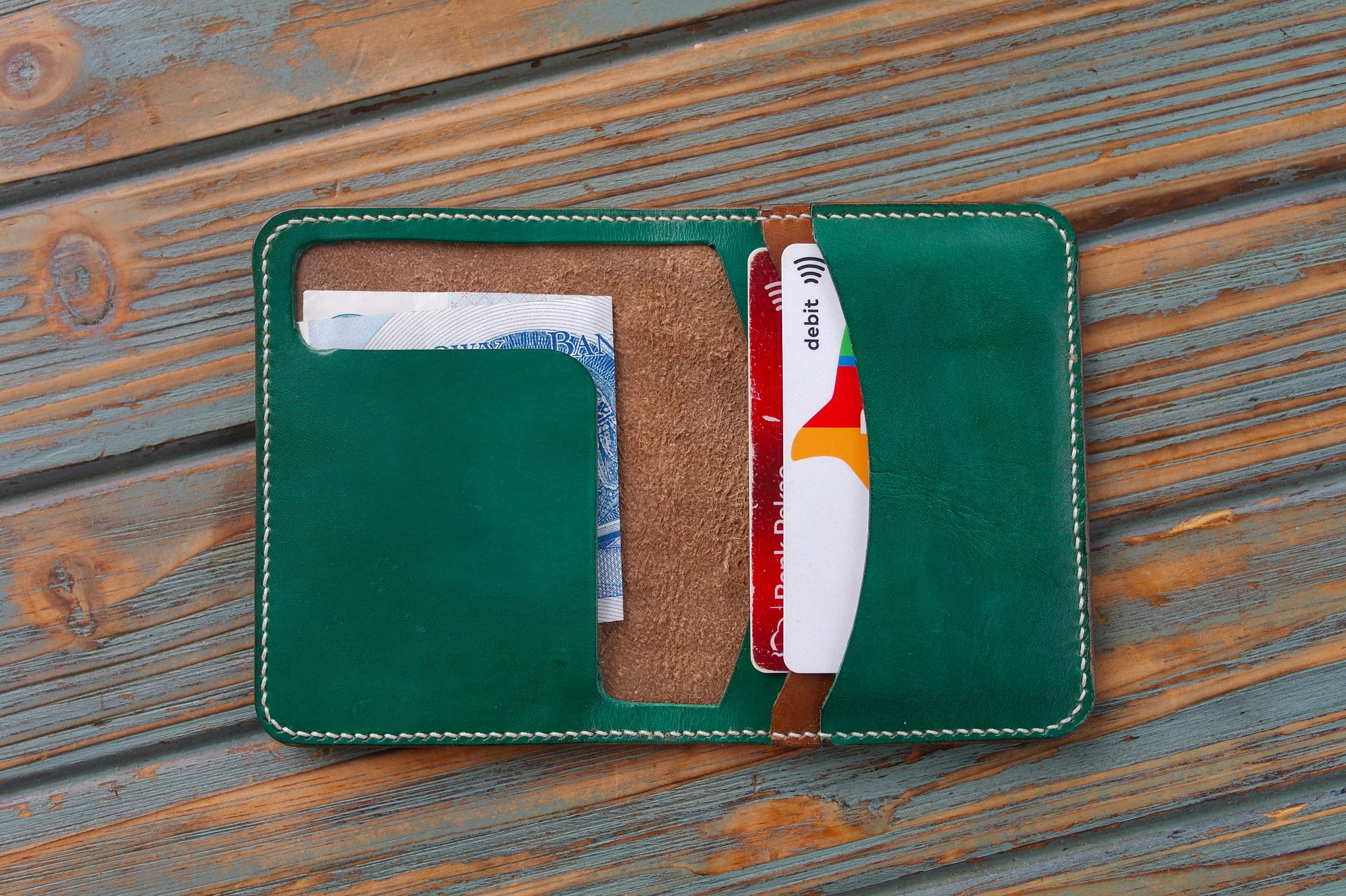 Leather Card Holder Pattern leather wallet | Etsy