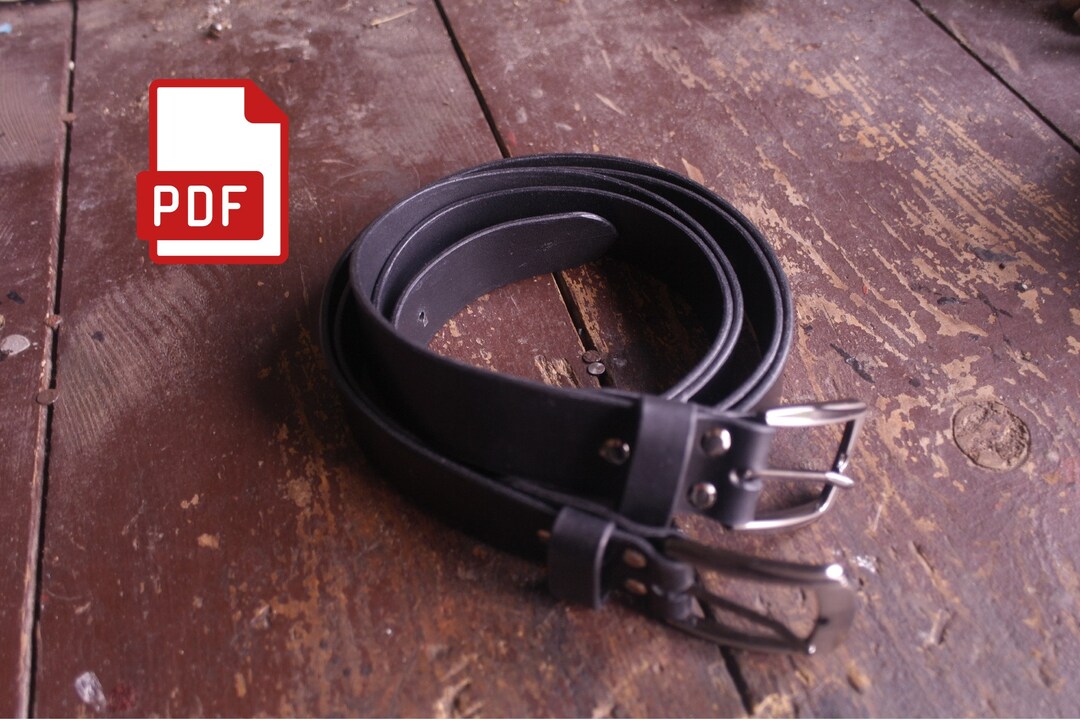 Leather Pattern PDF - Belt Pattern Template Pattern - Leather Belt - Etsy