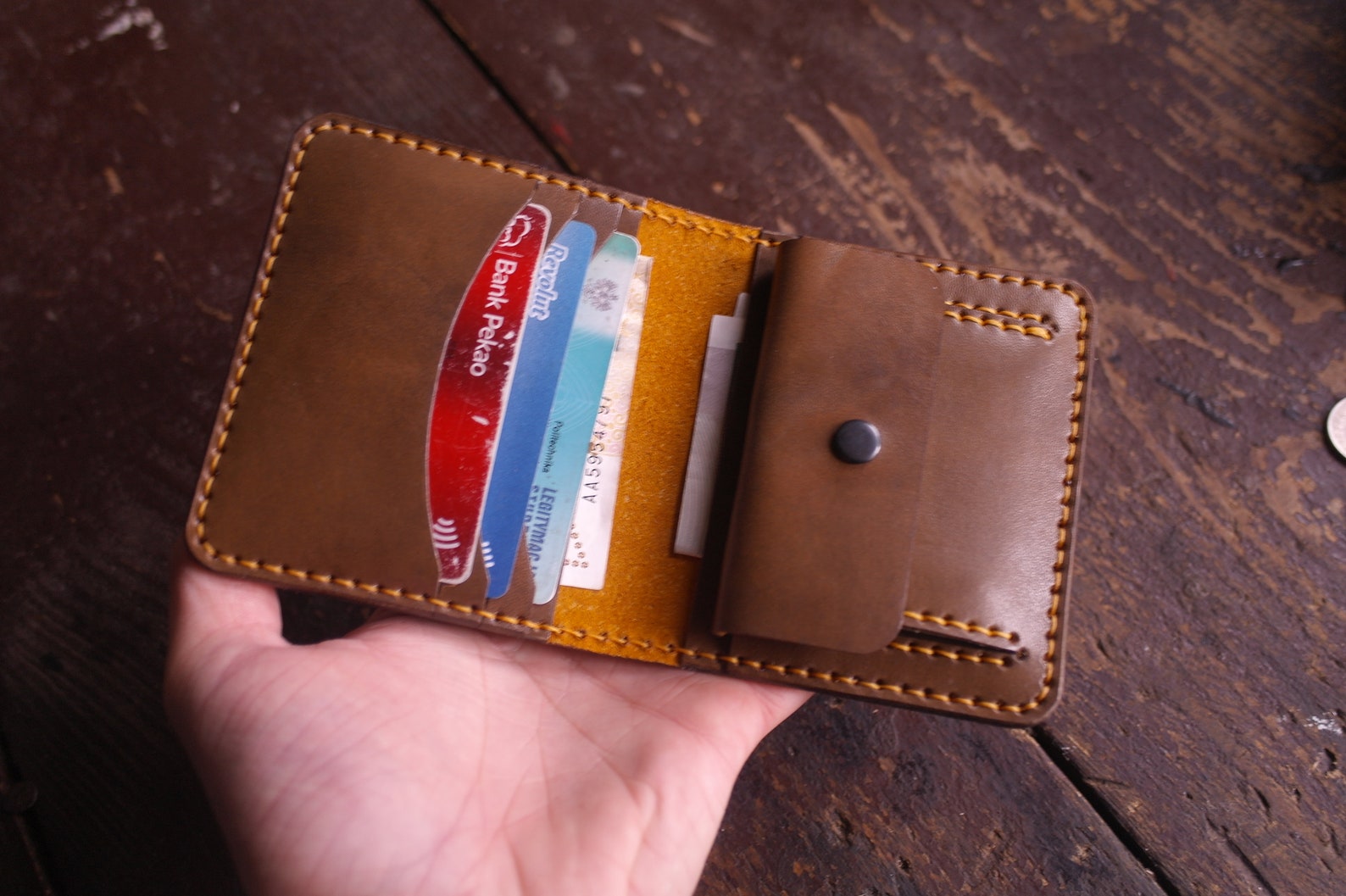 Leather wallet pattern Small Card holder pattern Leather pdf | Etsy