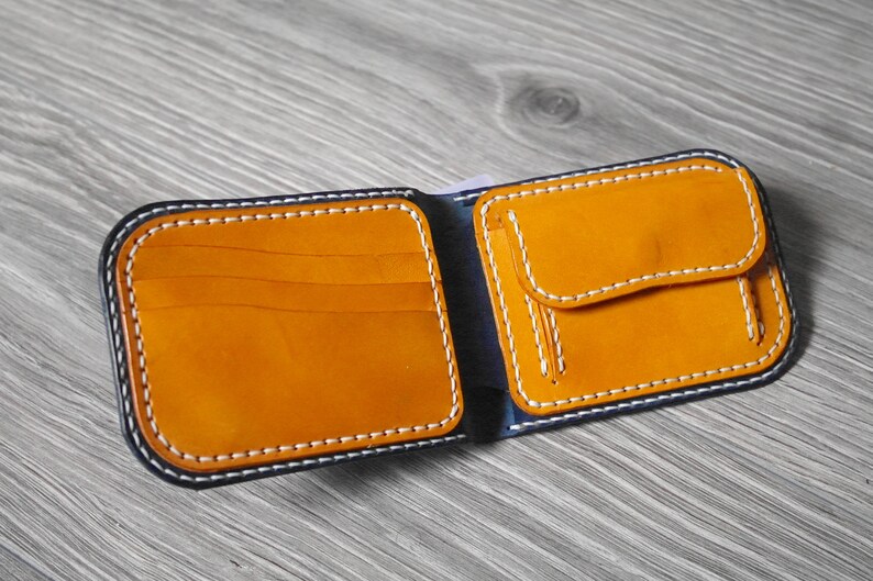 Leder Wallet Pattern Bifold Wallet mit Münztasche Multicolor | Etsy