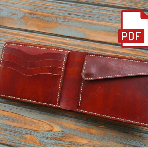 Leather Wallet Pattern PDF Files: Bifold Wallet with How to - Etsy