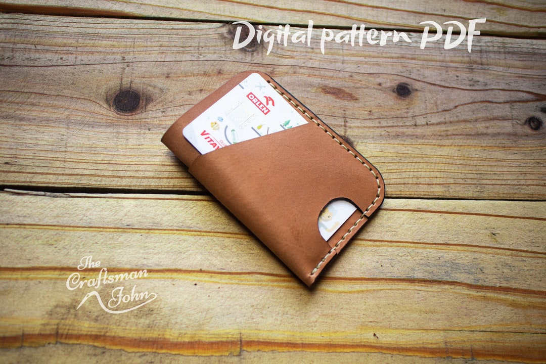 Leather Wallet Pattern PDF Pattern Leather Cardholder Small - Etsy