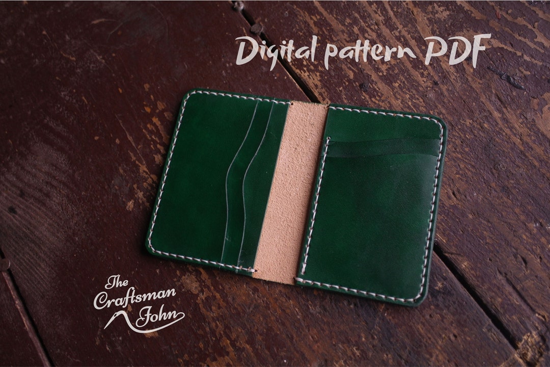 Leather Card Holder Pattern, Leather Wallet, Minimalist Wallet for Men ...