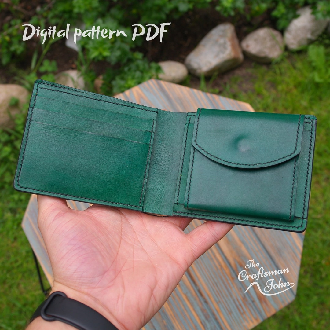 Leather Wallet Pattern, PDF Template With Instruction, Bifold Wallet ...