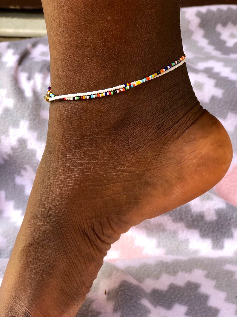 Custom Beaded Anklet for Women Authentic African Anklet - Etsy