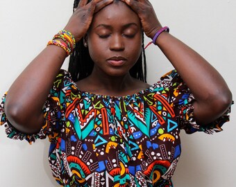 Ankara off Shoulder Blouse - Etsy