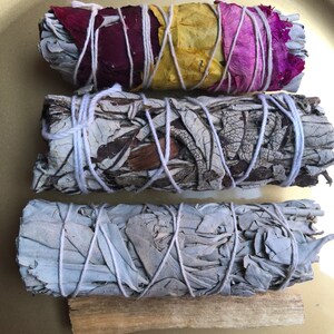 Sage Kit for Home Cleansing , Hand Tied Sage With Rose Petals ,yerba ...
