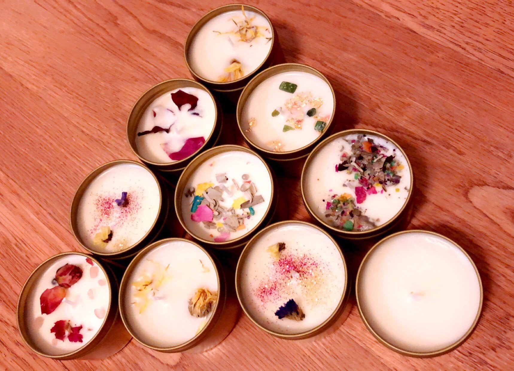No Label Wholesale Gold Tin Candles 4oz Scented Intentional - Etsy