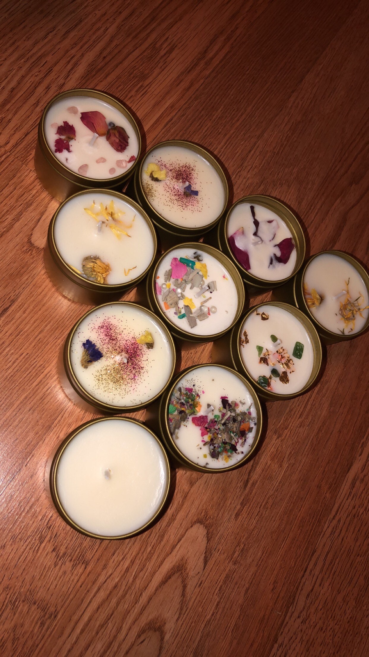 No Label Wholesale Gold Tin Candles 4oz Scented Intentional - Etsy