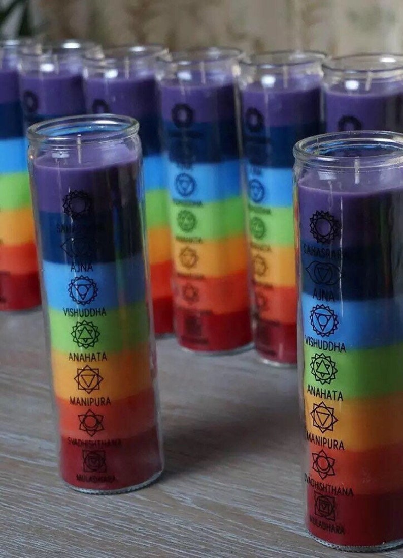 Spiritual Candle for Altar 7 Chakra Candles for Meditation - Etsy