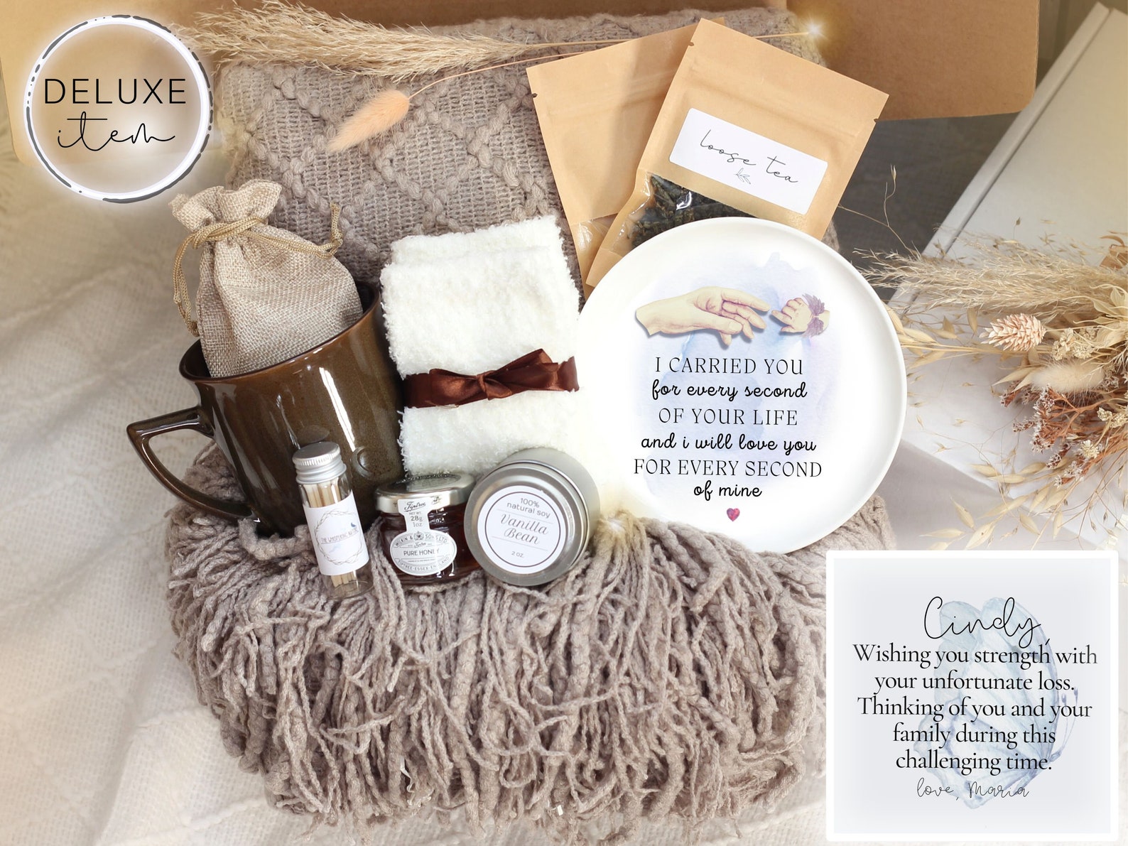 Deluxe Miscarriage Sympathy Gift Box - Personalized Grieving Gift ...
