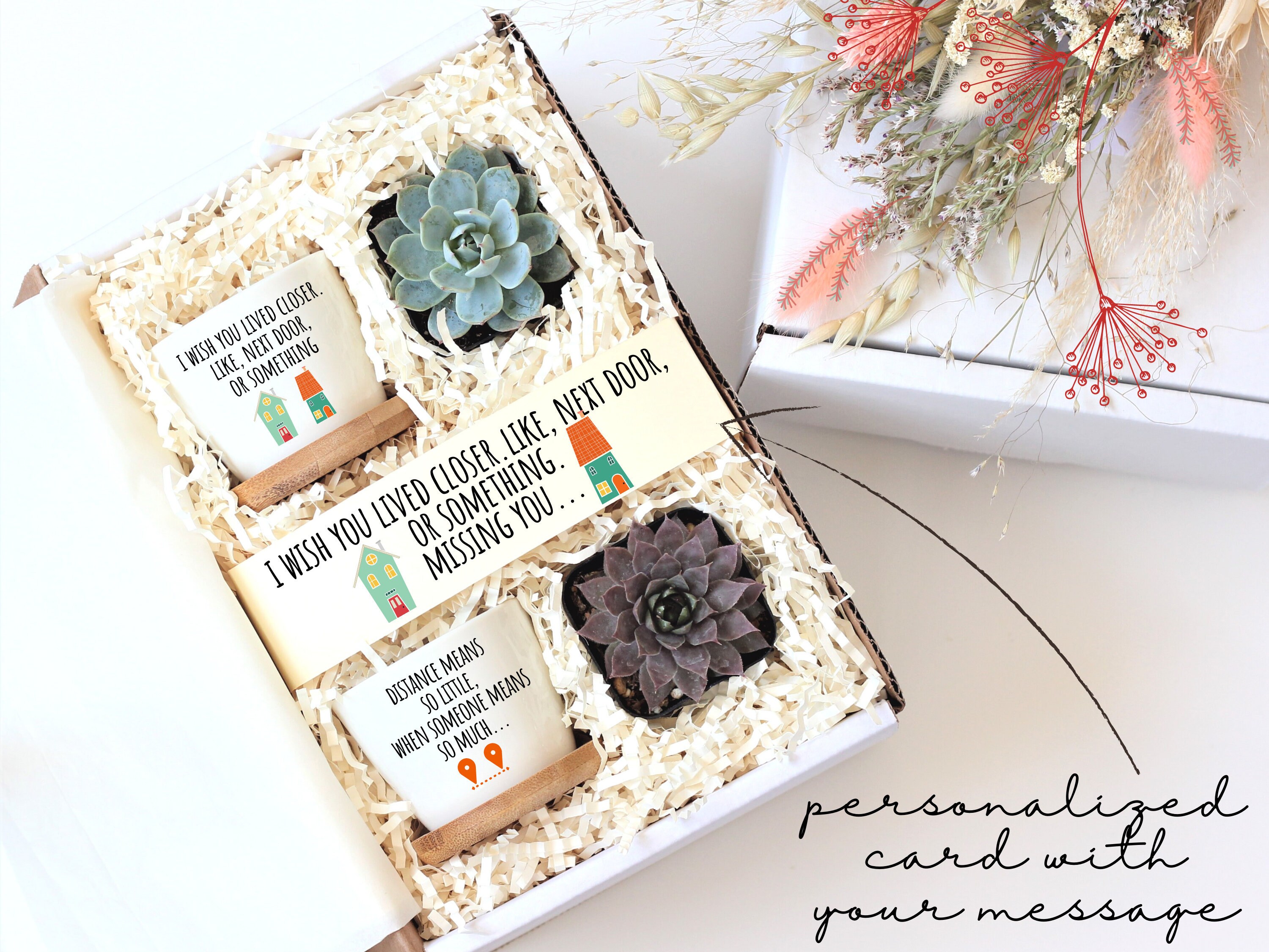 I Wish You Lived Next Door Gift Box Long Distance Gift Box - Etsy
