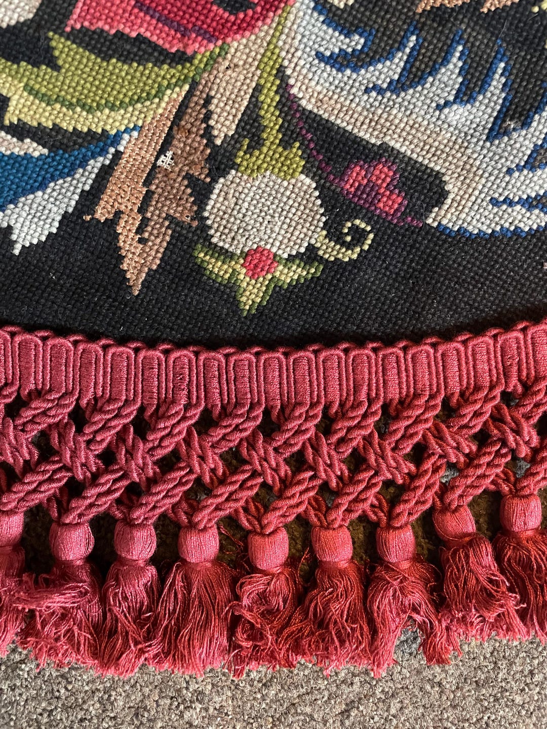 Red Trimming, Knotted Tassel Fringe for Upholstery, Curtains, Table ...