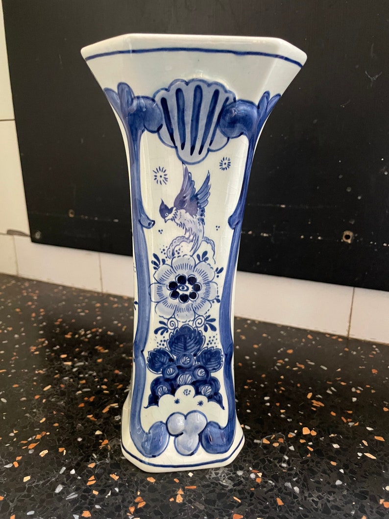 Delft Blue Dutch Vintage Flower Vases Hand Painted - Etsy