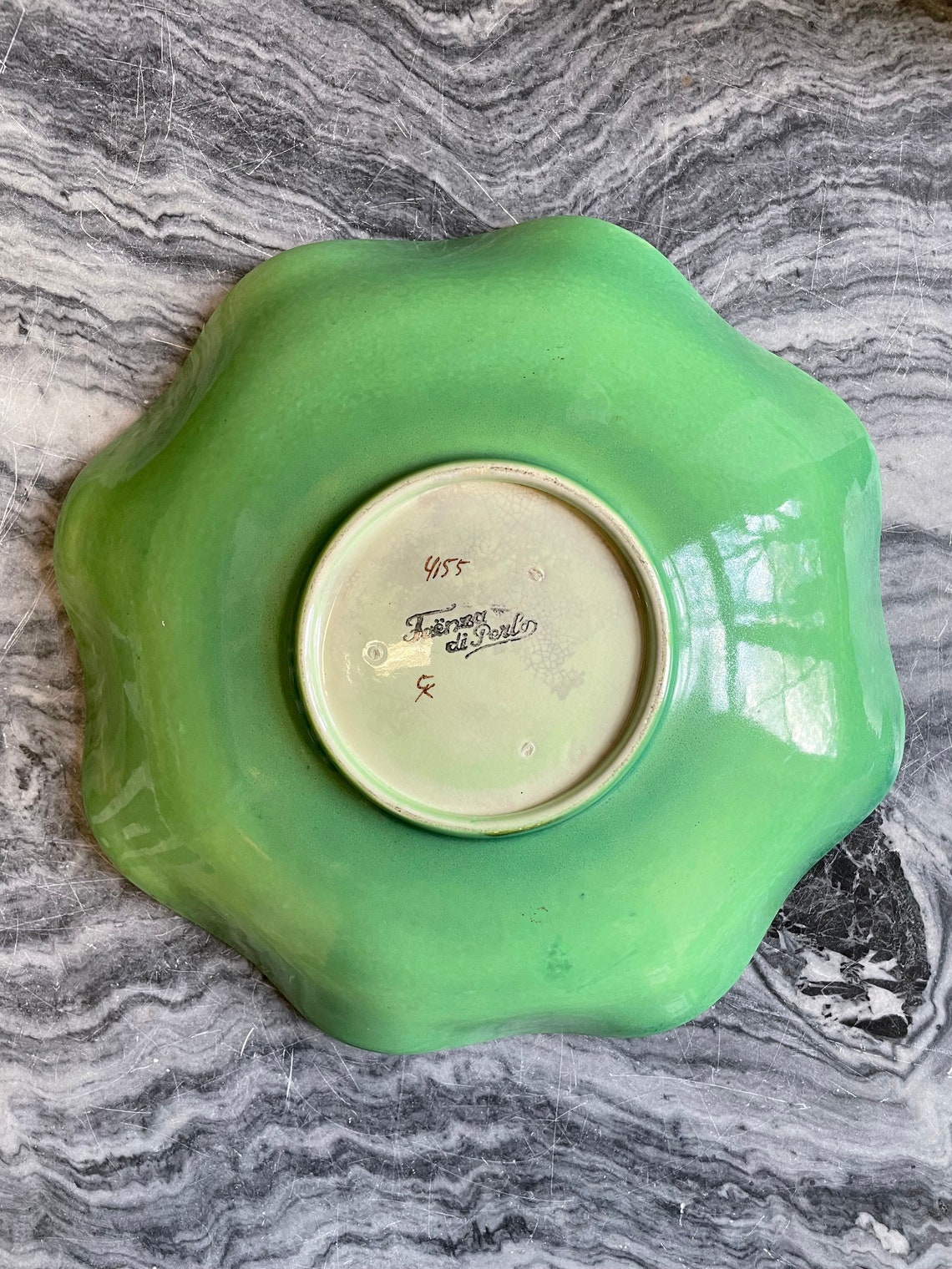 Vintage Italian Hand Painted Ceramic Pottery Bowl by Faënza Di Perlo ...
